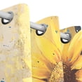 Blue Butterflies and Sunflowers Blackout Curtains 55W x 84L Living Room ...