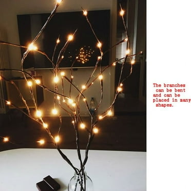 Collections Etc. Frosted LED Lighted Tabletop Tree Branches Decoration ...