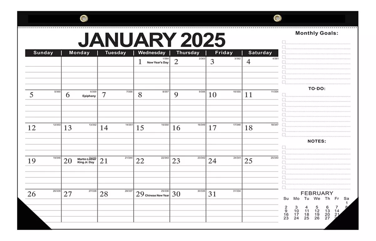 2025-2026 Calendario De Pared De Escritorio17 X 12 Grande | Walmart en ...