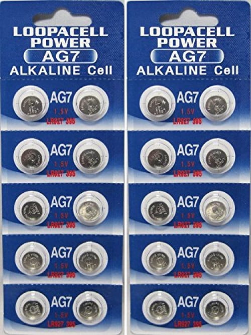 (20) AG7 Button Cell Batteries, AG7 Coin Cell Battery, Alkaline Button ...