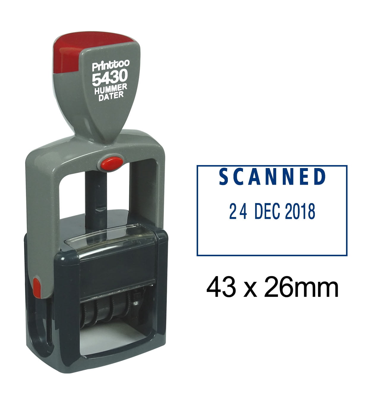 Printtoo Heavy Duty Dater Stamp With Scanned Text Office Stationery ...
