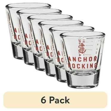 (6 pack) Anchor Hocking Measuring Shot Glass, 1 Ounce - Walmart.com