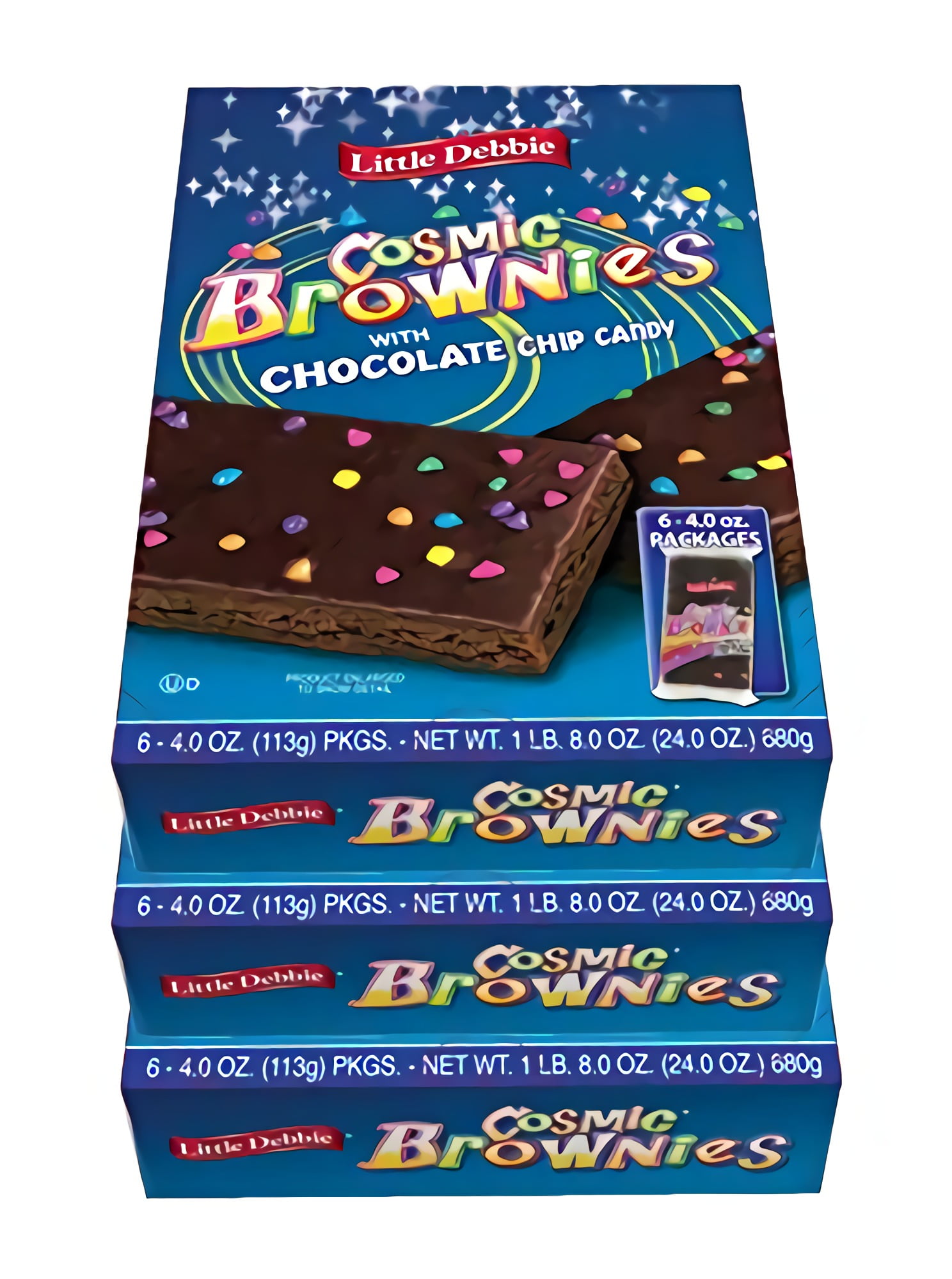 Little Debbie Extra-Large Sized Cosmic Brownies, 4 oz., 6 Count | 3 ...