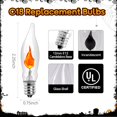 25-Pack Flickering Flame Light Bulbs, E12 Candelabra Base for Halloween ...