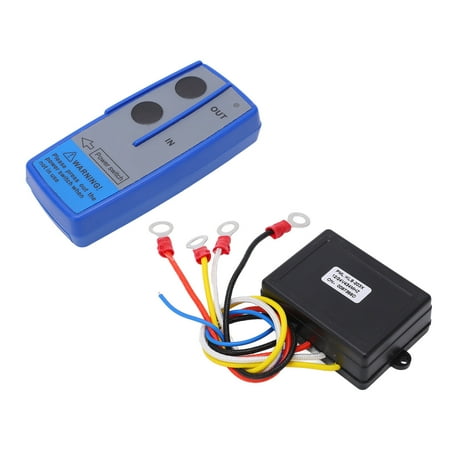 Wireless Winch Remote Control, 12V 24V Universal Battery Powered ...