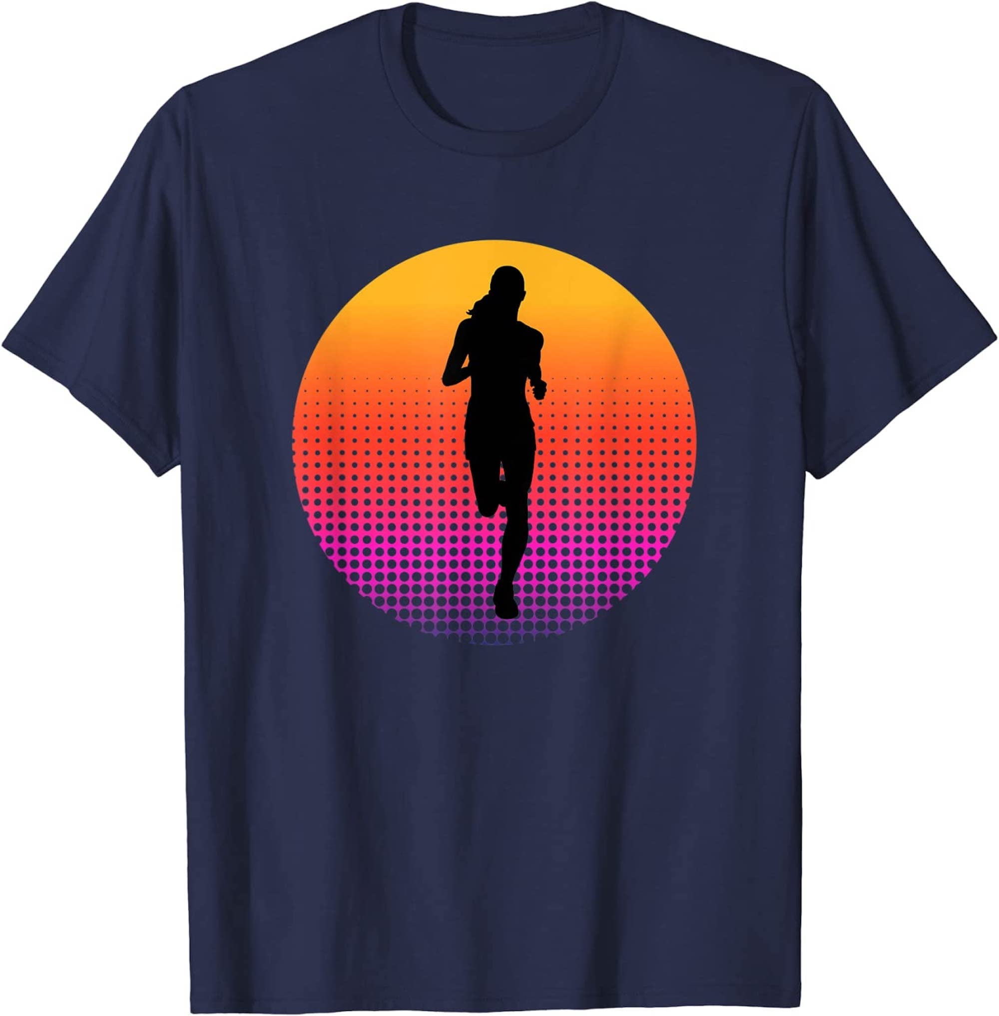 Running Woman Silhouette Runner Athlete Marathon Sprinter T-Shirt ...