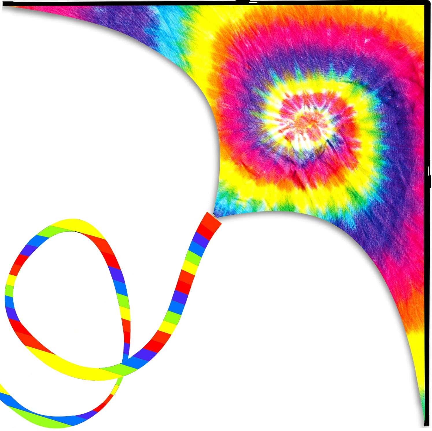 HENGDA KITE for Children and Adults Kite 63" Rotating Rainbow Polyester ...