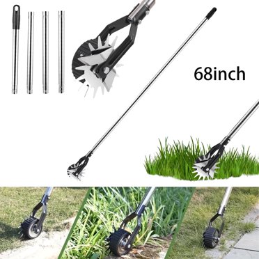 "Ames 54"" Hardwood Handle Dual-Wheel Rotary Edger with Self-Sharpening ...