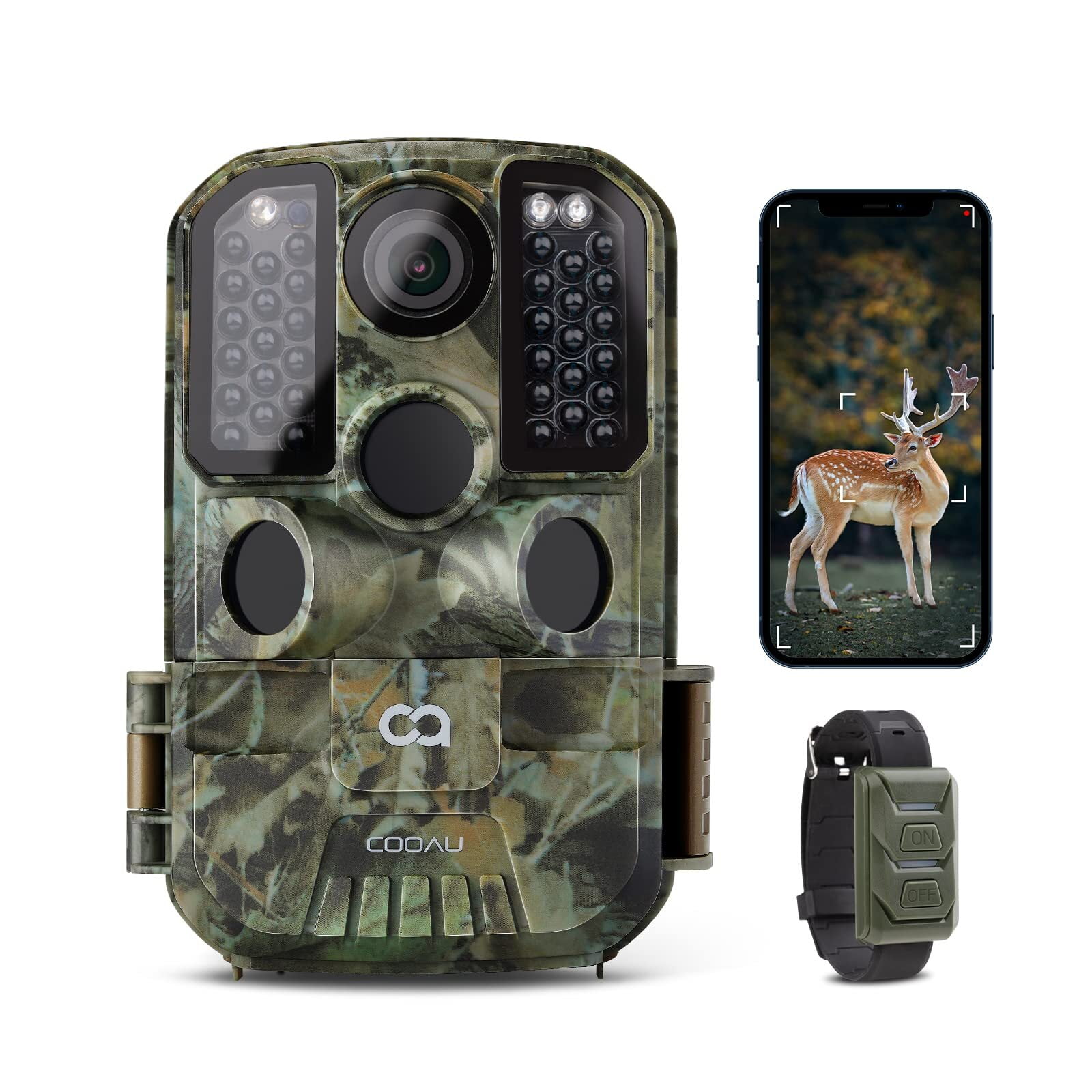 Trail Camera WiFi 24MP 1296P Hunting Game Cameras with Night Vision ...