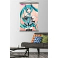 Hatsune Miku - Music Note Wall Poster with Magnetic Frame, 22.375" x 34 ...