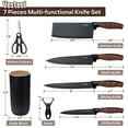 Vesteel 7-Piece Professional Kitchen Knife Set, Stainless Steel with ...