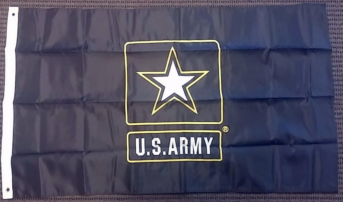 United States Army Star Double Sided Nylon Embroidered 3x5 Foot Flag ...