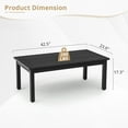 Dycanpo 42'' Outdoor Coffee Table,Rectangle Patio Table for Outside ...