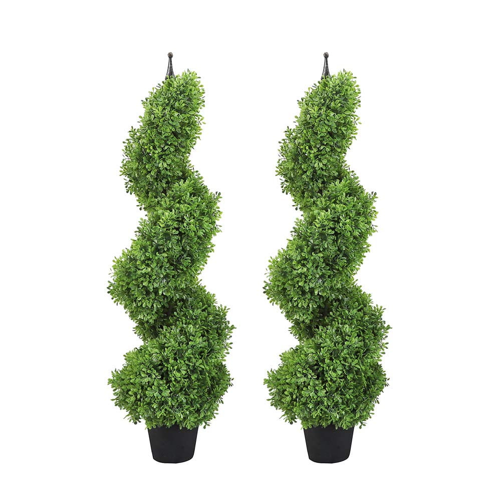 momoplant Artificial Boxwood Plant Topiary Tree 35inch Fake Feaux ...