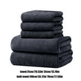 AZXY 5-Piece Black 100% Cotton Towel Set - Includes 2 Bath Towels & 3 ...