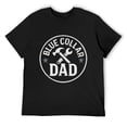 Blue Collar Dad Men's HD Print Classic Short Sleeve T-Shirts Black 3X ...