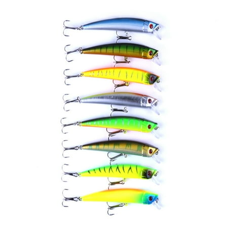 43PCS/Set 6 Types Lifelike Fishing bait; Trout Bait Hook Lures Salmon ...