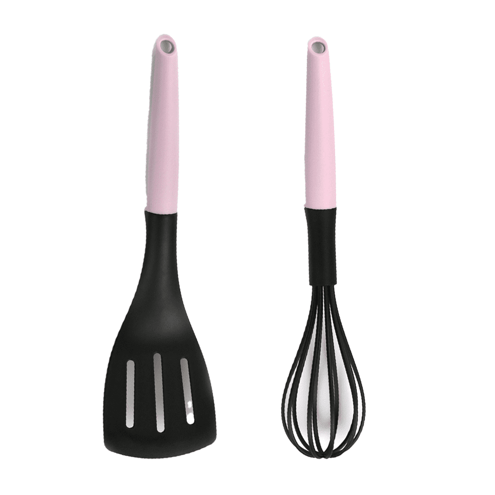 Pink nylon spatula non-stick pan special cooking colander kitchen set ...