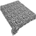 Black White Super Soft Zebra Skin Micro Fiber Blanket King Size, 90"x92 ...
