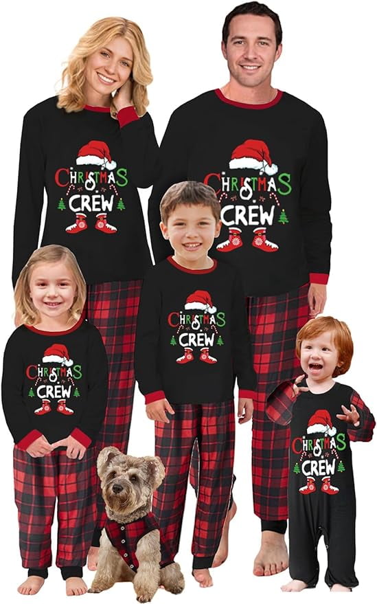 SOTEN Pijamas navideños para la familia Pijamas navideños a juego ...