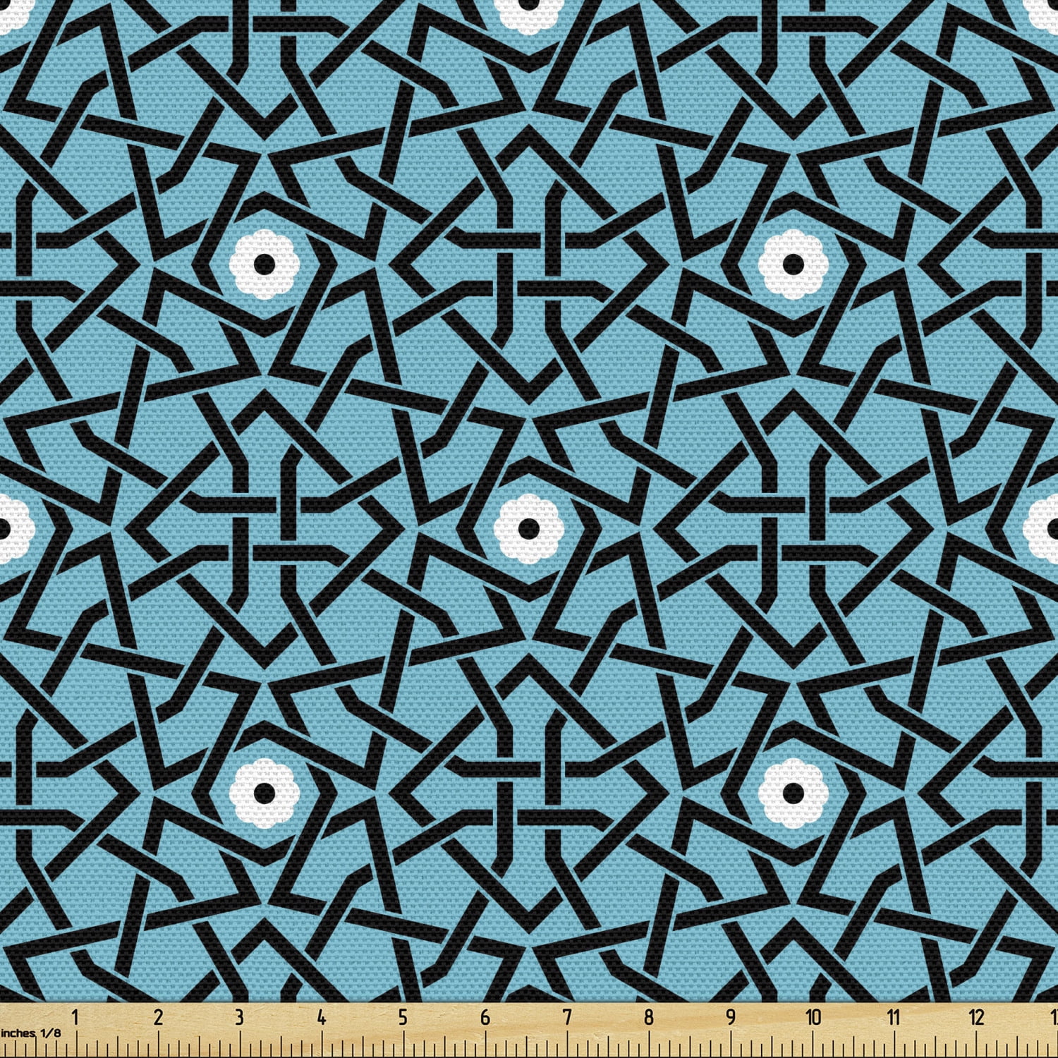 Moroccan Fabric by the Yard Upholstery, Continuous Mediterranean Sea ...