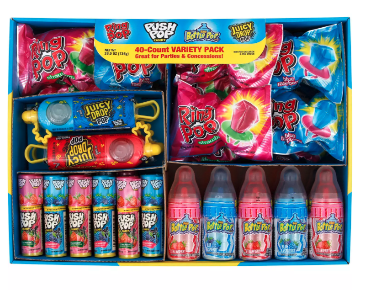 Ring Pop Baby Bottle Lollipop Variety Pack (40 ct.) - Walmart.com