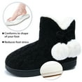 DL Women's Cozy Knit Indoor/Outdoor House Booties with Non-Slip Rubber ...