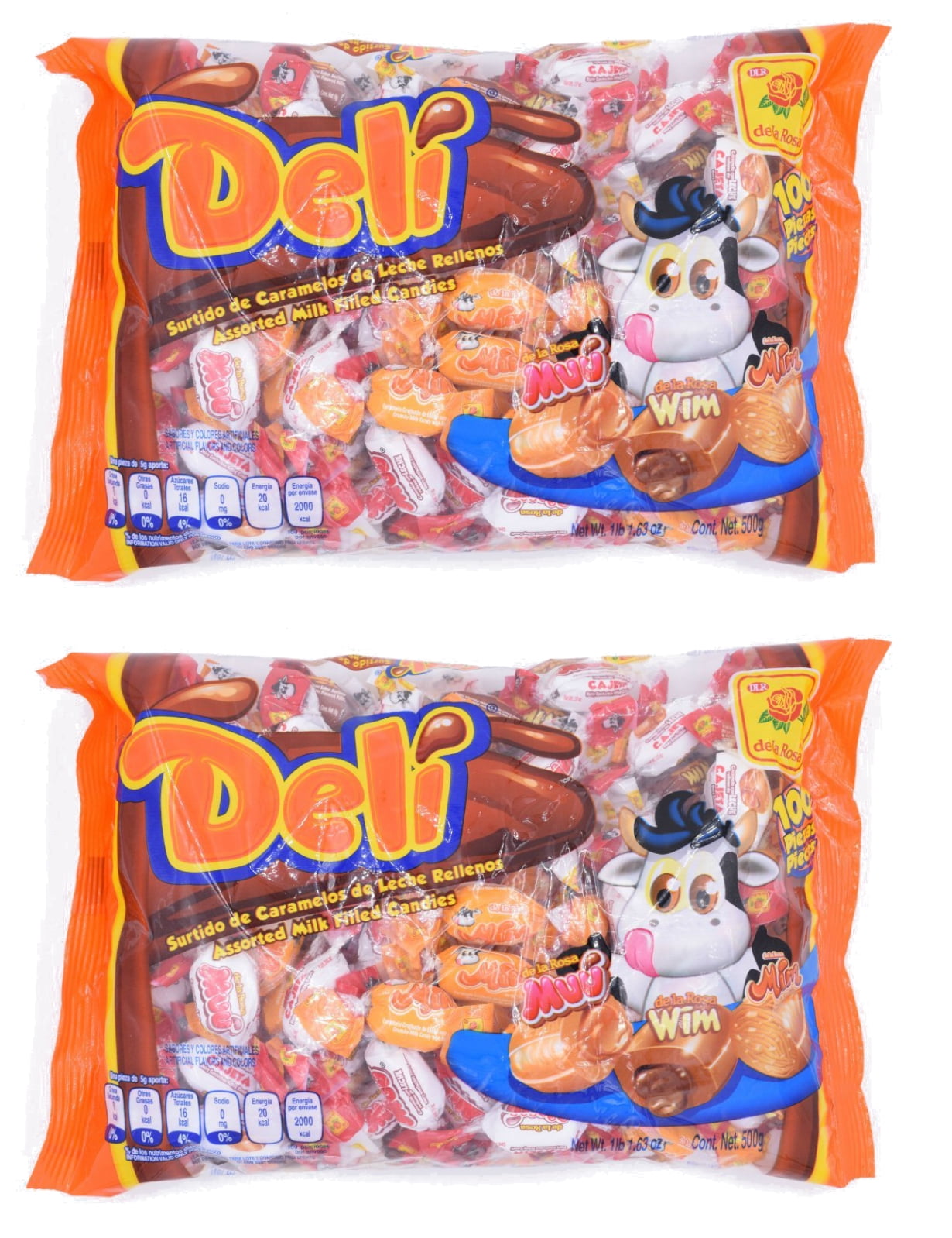 Set of 2: De La Rosa Deli 100 pc Assorted Milk Filled Candies ...