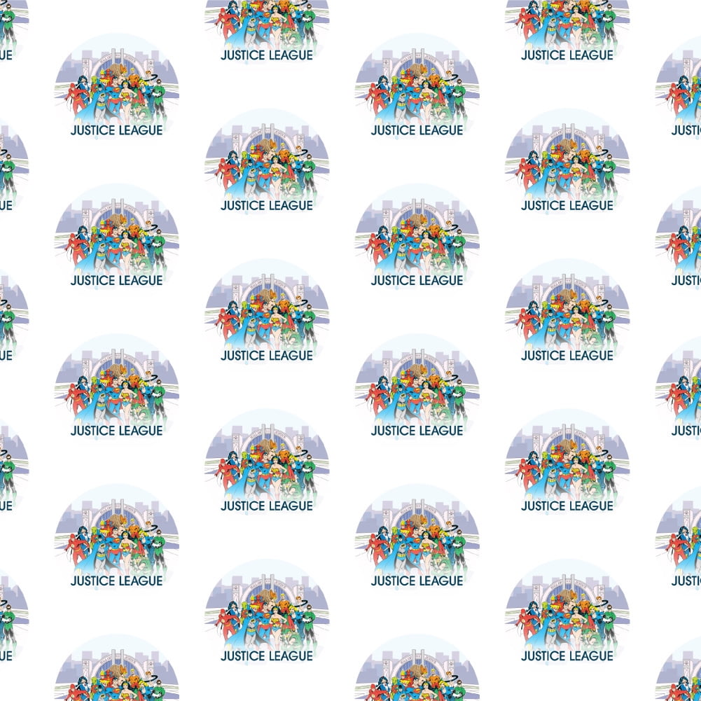 Justice League Hall of Justice Premium Roll Gift Wrap Wrapping Paper ...