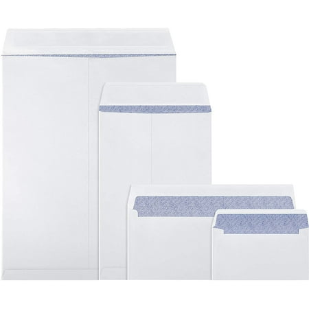 4 Sizes Seal Flap Self Stick Envelopes with Strong Peel, Businesses ...