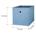 Mainstays Collapsible Fabric Cube Storage Bin, Indigo - Walmart.com