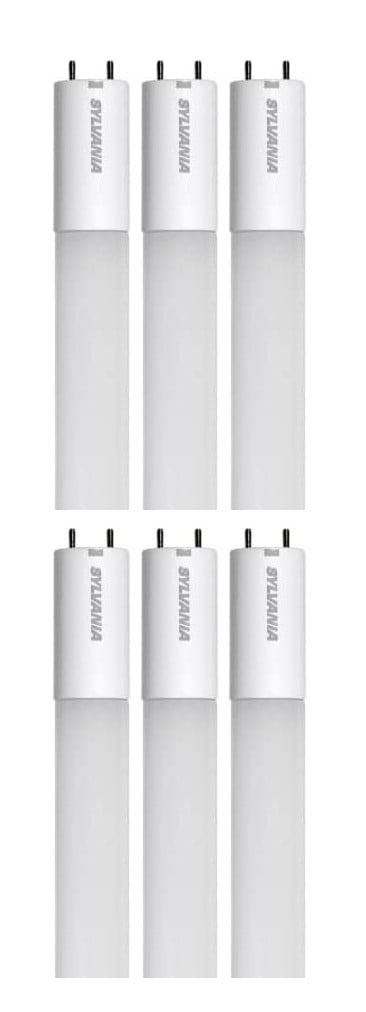 (6 pack) Sylvania 40585 LED tube LEDlescent 48 inch T8 Ballast-Free ...