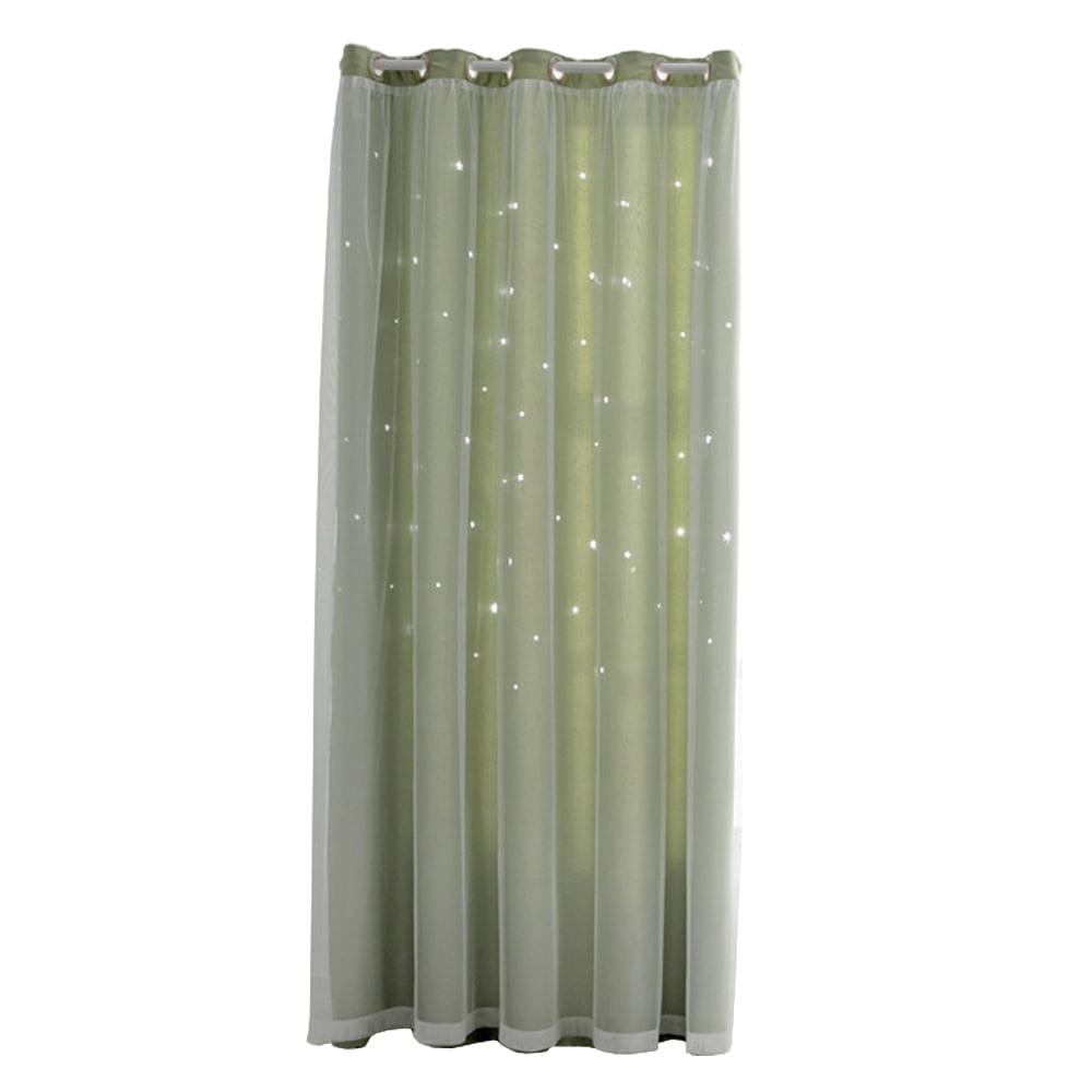 Star hollowed out double curtain shading window treatment - Walmart.com