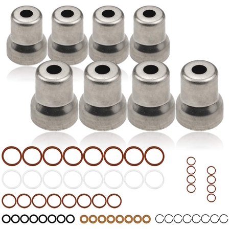 Dyfrio Set of 8 Fuel Injector Sleeve, Engine Repair Cups with O-Rings ...