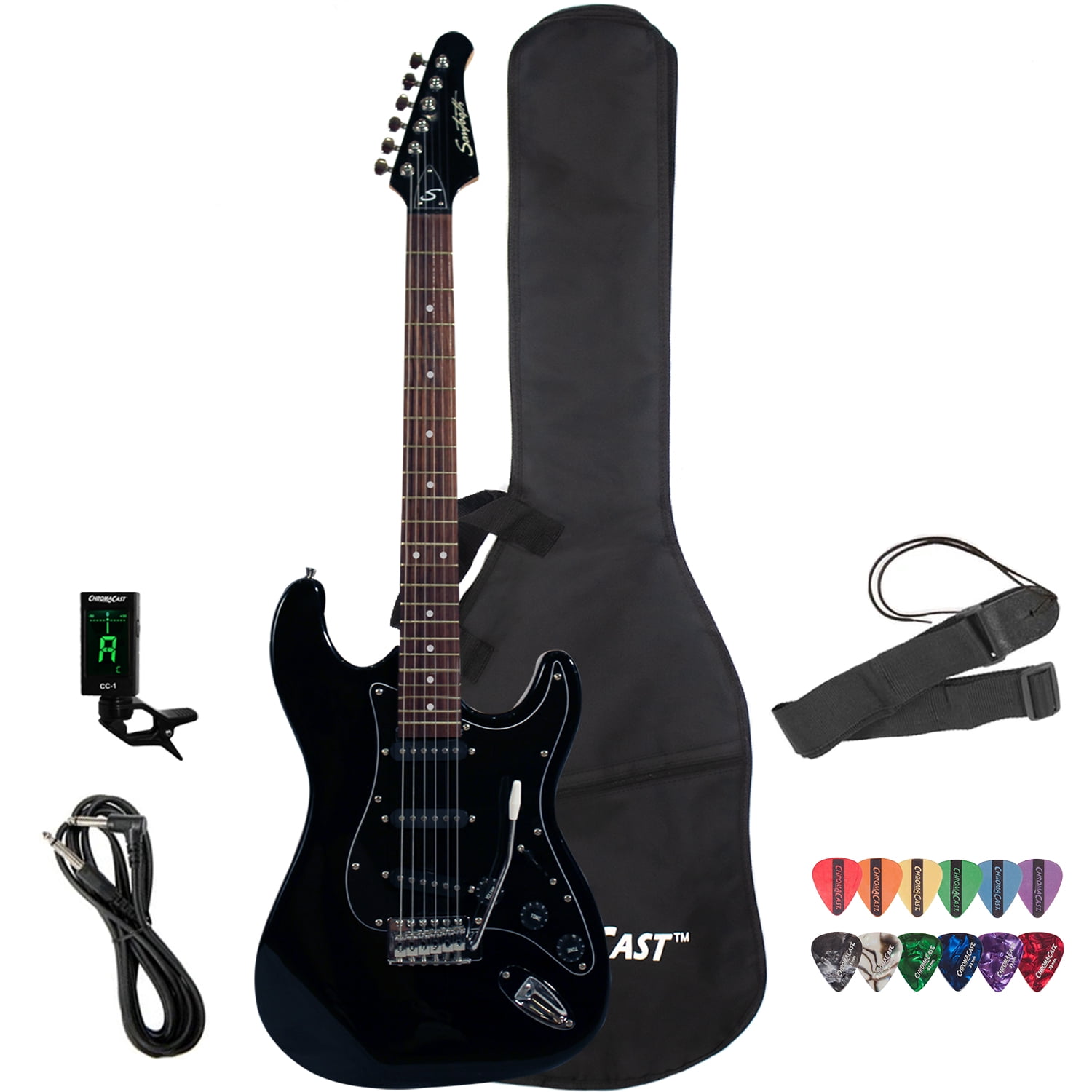 Sawtooth ES Series Electric Guitar Kit with ChromaCast Gig Bag and ...