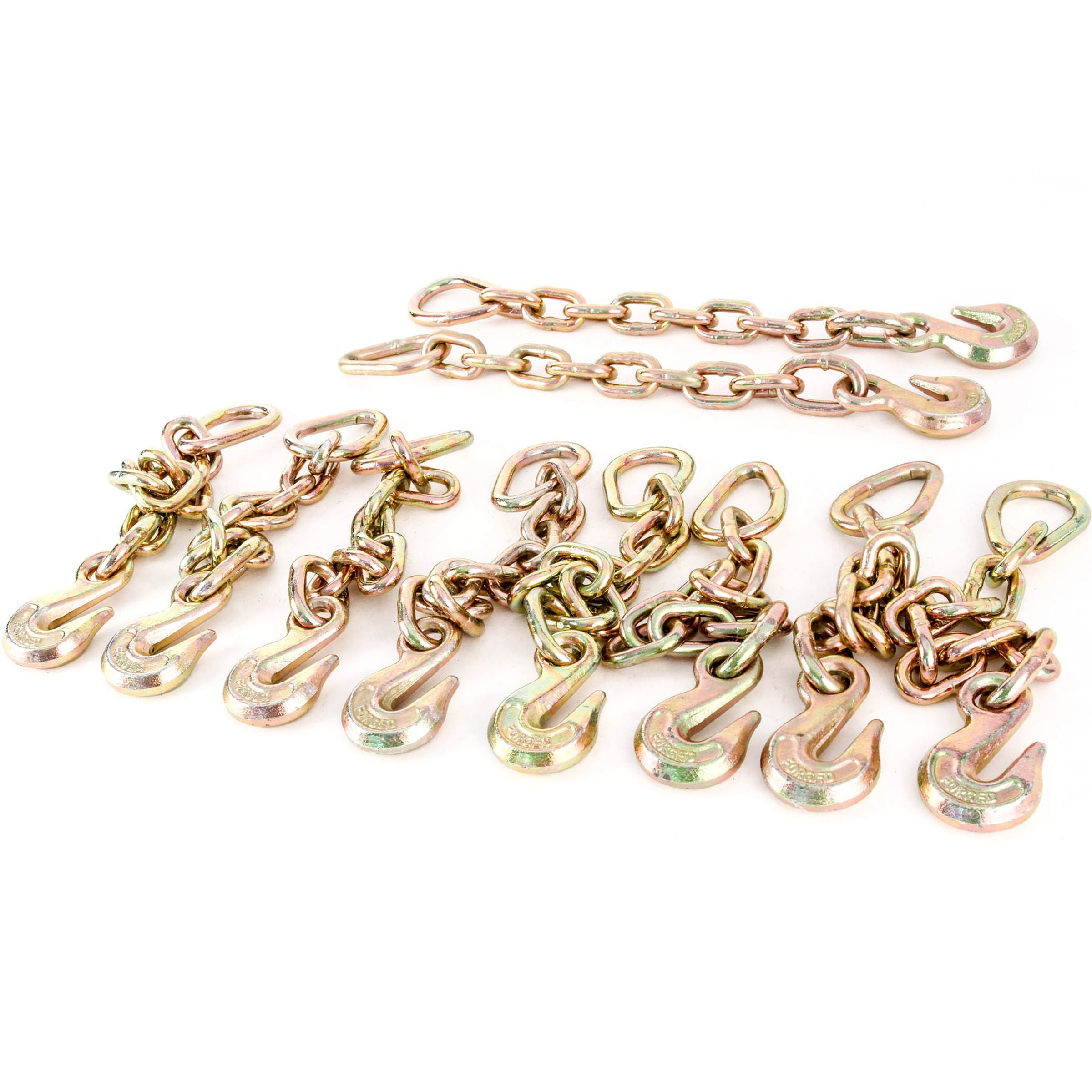 Red Hound Auto (10) 3/8 inches Grab Hook w 18 inches Chain Anchor Pear ...