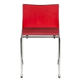 Lima Modern Acrylic Chair - Transparent Red - Walmart.com
