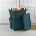 Sterilite 18 Gallon Tote Box Plastic, Green - Walmart.com