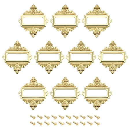 Uxcell Metal Label Holders, 55x62mm Name Card Tag Frames for File ...