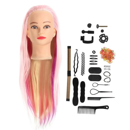 Hair Styling Practice Head, Hairdressing Training Model Glossy Easy ...