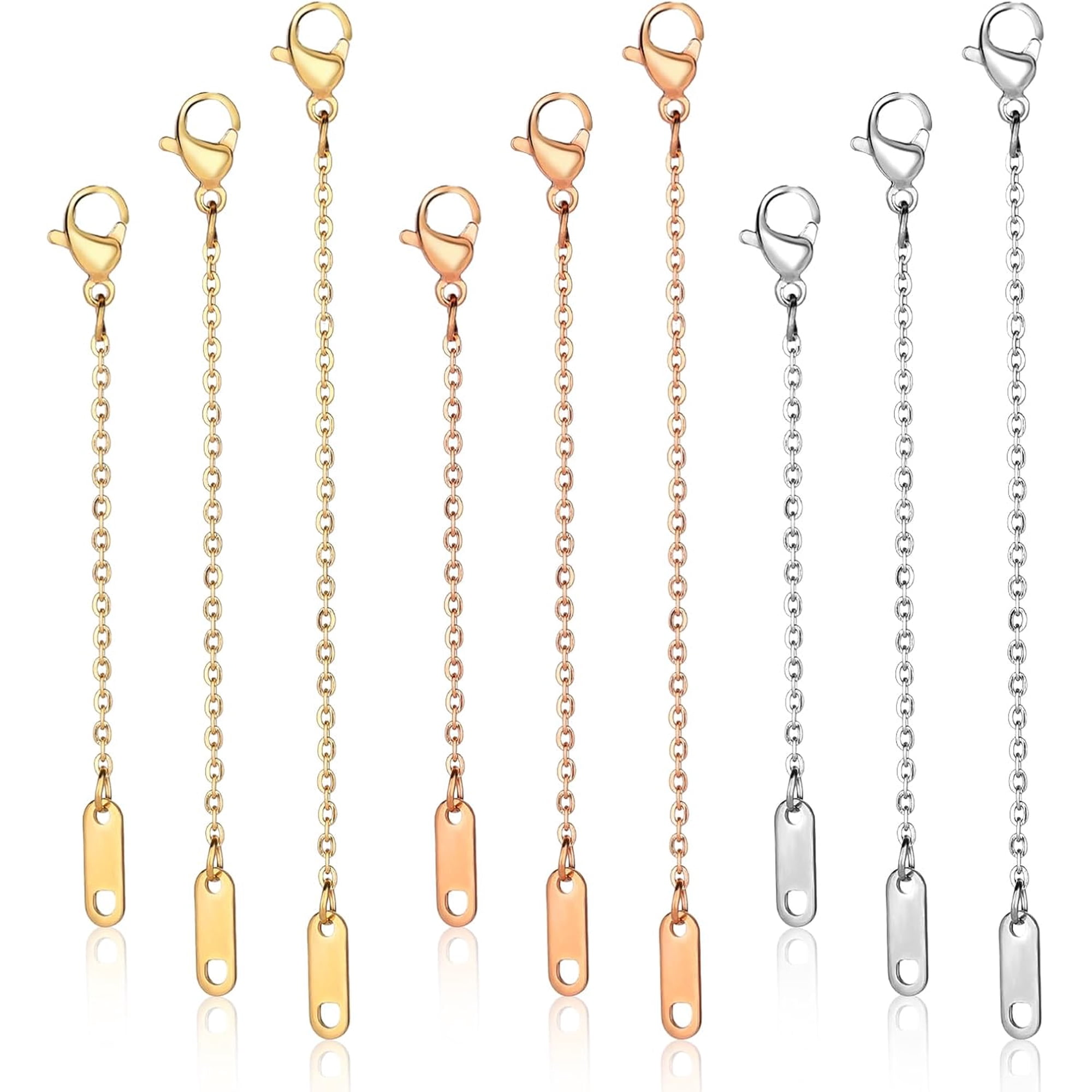 Click here for Liudx Necklace Extender 9 Pcs Silver Gold And Rose... prices