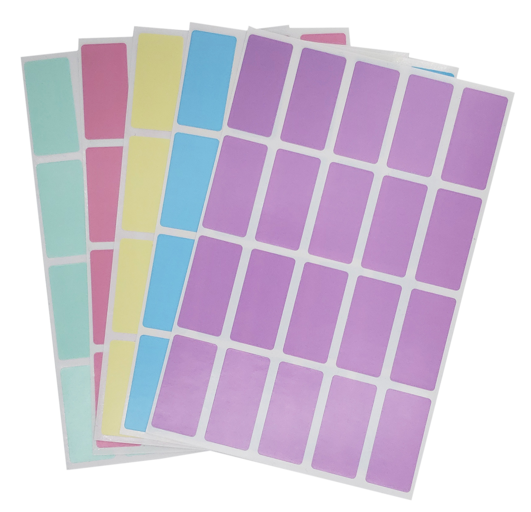 Kraft Rectangle Folder File Labels 1.57 inch x 0.75 inch - Color Coding ...