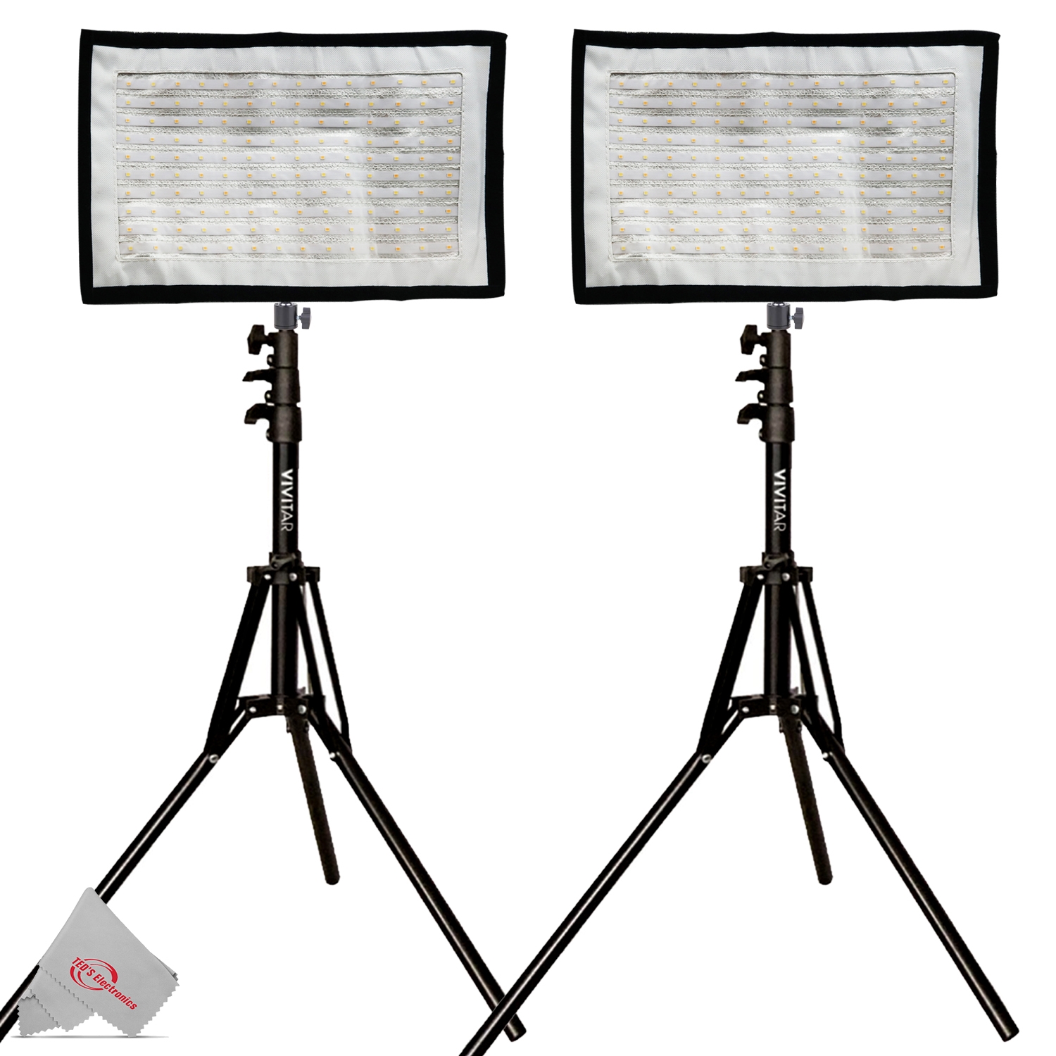 2x Vivitar Fabric LED Light Panel with Remote upto 3000LM for Studio ...