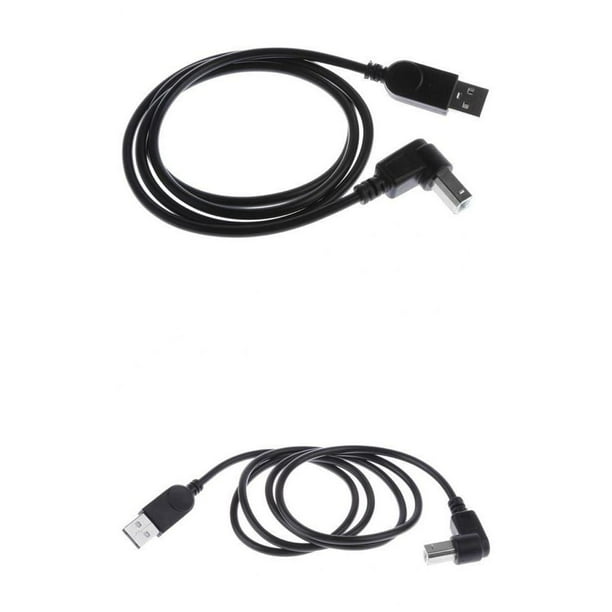 Miulika USB2.0 Male to Type B Extension Adapter Cable 90Degree Up&Down ...