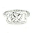 Tioneer Sterling Silver Cubic Zirconia Heart Iconic Infinity Symbol ...