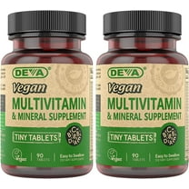 Deva Vegan High Potency Multivitamin & Mineral Supplement, Daily Iron ...