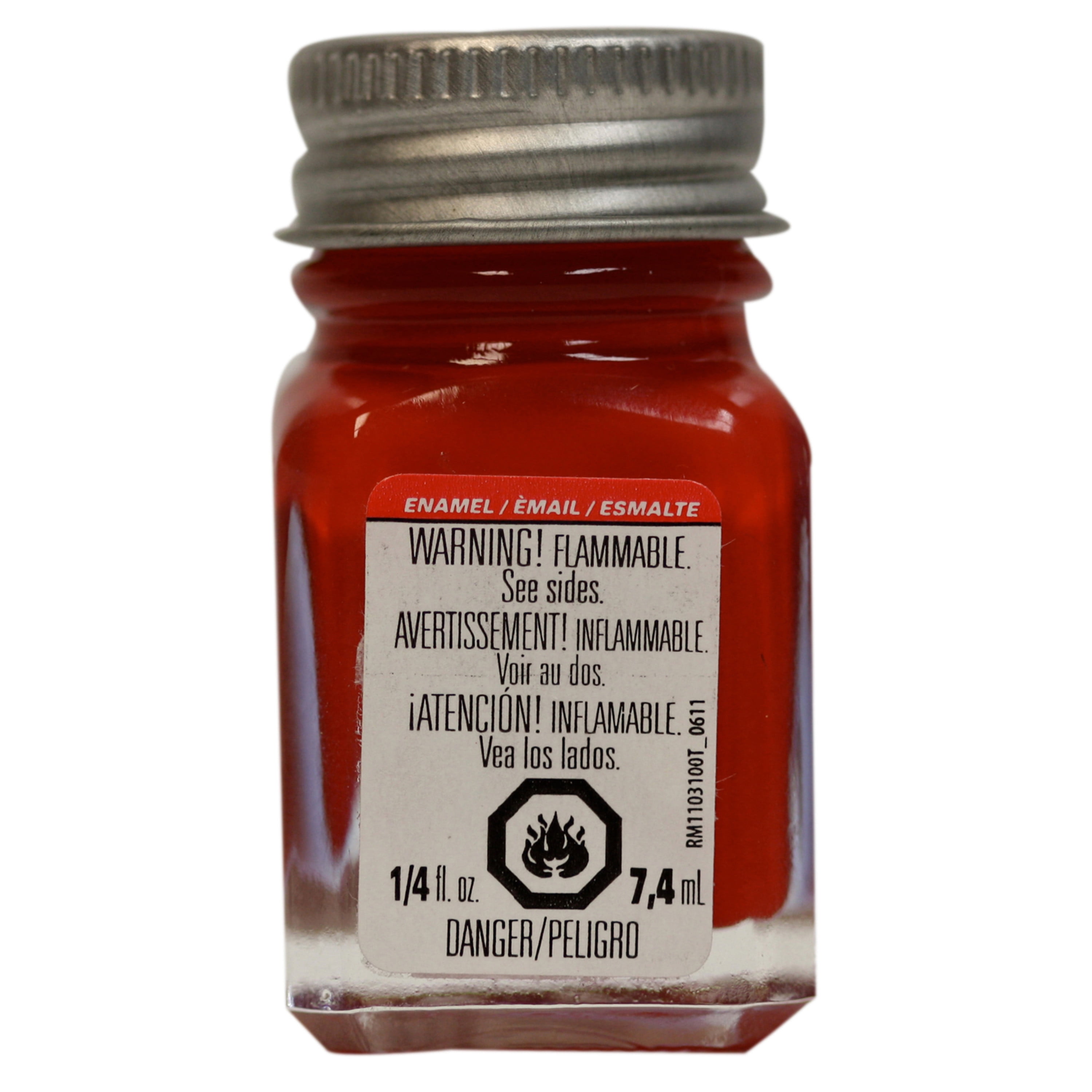 Testors Flat Red Enamel Paint 1/4oz - Walmart.com