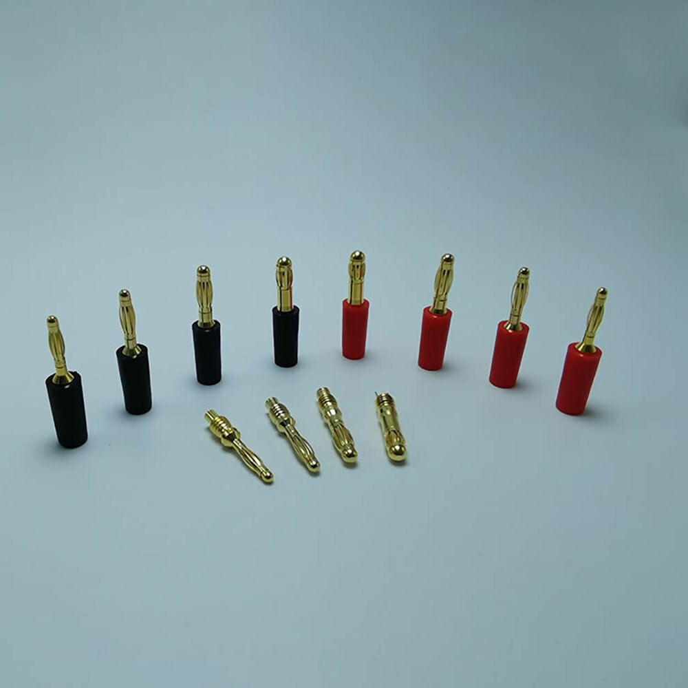 Gold Plated 3mm Copper Banana Male Plug Solder Connector Audio Adapter ...