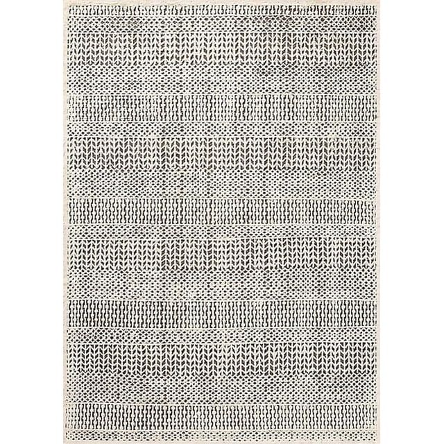 Ahgly Company Indoor Rectangle Mid-Century Modern Rice Beige Oriental ...