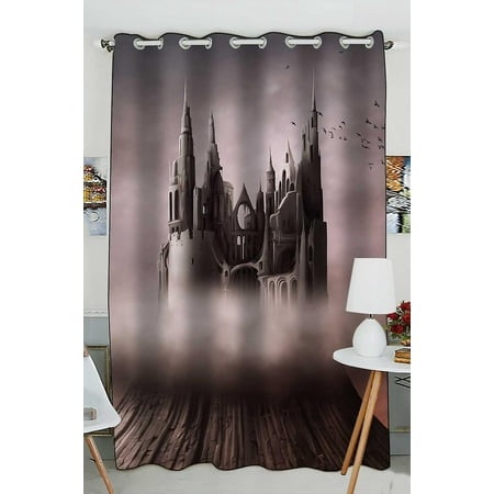 Ruins On The Hill Practical Heat Insulation Shading Window Curtain ...